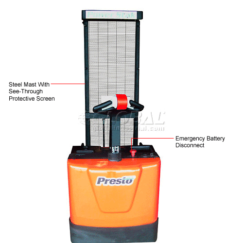 PrestoLifts™ PowerStak™ Fully Powered Counterbalance Stacker PPS1100-62-CB 1100 Lb. Cap.