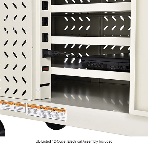 Global Industrial™ Mobile Charging Cart for 24 Chromebooks & Tablets ...