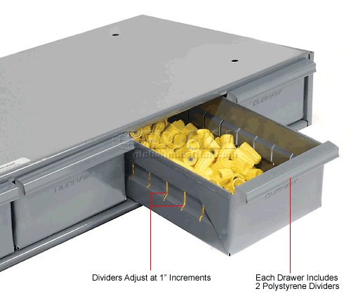 Durham Steel Storage Parts Drawer Cabinet 002-95 - 6 Drawers