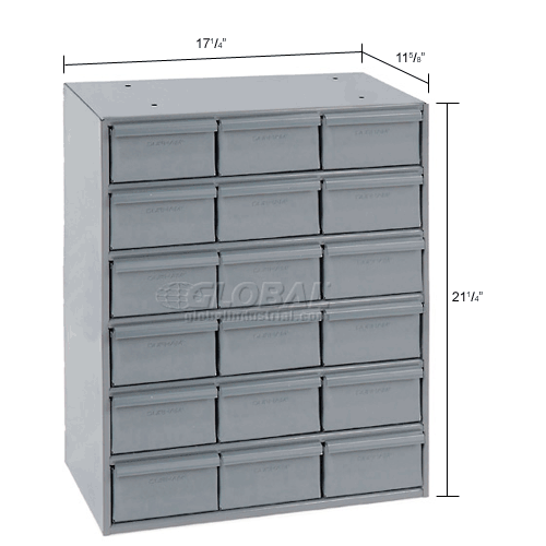 Durham Steel Storage Parts Drawer Cabinet 006-95 - 18 Drawers