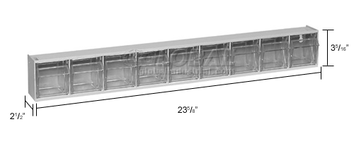 Quantum Tip Out Storage Bin QTB309 - 9 Compartments Gray