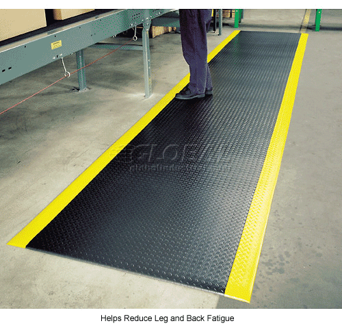 Apache Mills Diamond Deluxe Soft Foot™ Mat 1/2" Thick 2' x 3' Black ...