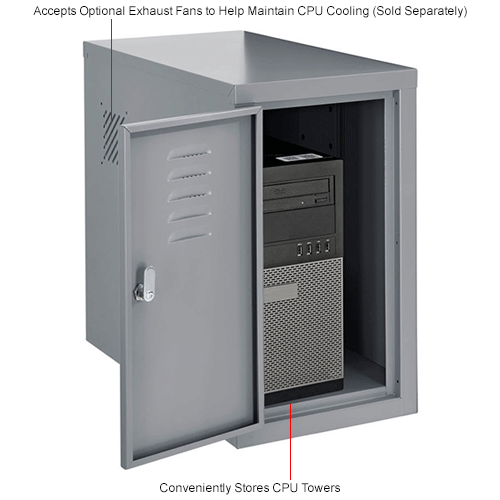 Global Industrial™ Security Computer CPU Enclosed Cabinet Side Car ...