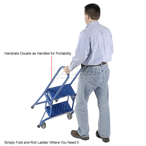 2 Step Lock-N-Stock Folding Ladder - LS2247