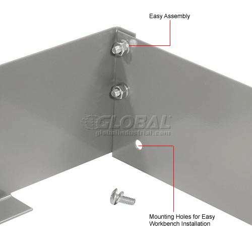 Global Industrial™ Back and End Stops For Workbench Top - 72"W x 30"D x ...
