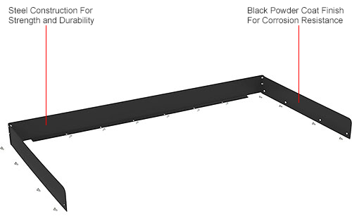 Global Industrial™ Back and End Stops For Workbench Top - 72"W x 30"D x ...