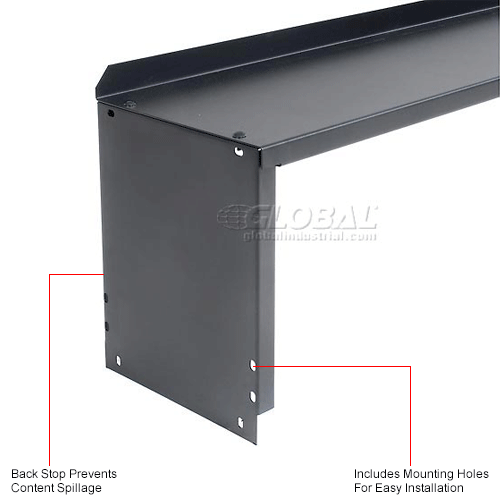 Global Industrial™ Standard Steel Riser, 48"W x 10-1/2"D, Black ...
