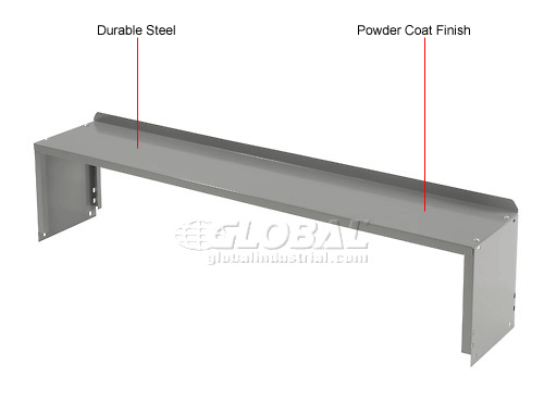 Global Industrial™ Standard Steel Riser, 72"W x 10-1/2"D, Gray