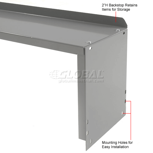 Global Industrial™ Standard Steel Riser, 72"W x 10-1/2"D, Gray