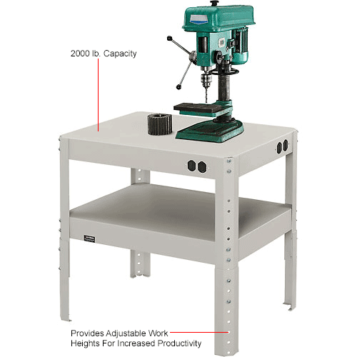 Global Industrial™ 24"W x 18"D x 30" to 36"H Adjustable Height Shop ...