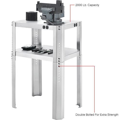 Global Industrial™ Adjustable Height Machine Stand, 430 Stainless Steel ...