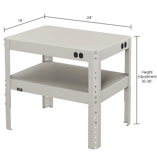 Global Industrial™ 24"W x 18"D x 30" to 36"H Adjustable Height Shop ...