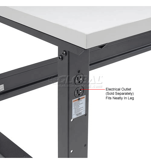 Global Industrial™ 72x30 Adjustable Height Workbench C-Channel Leg ...