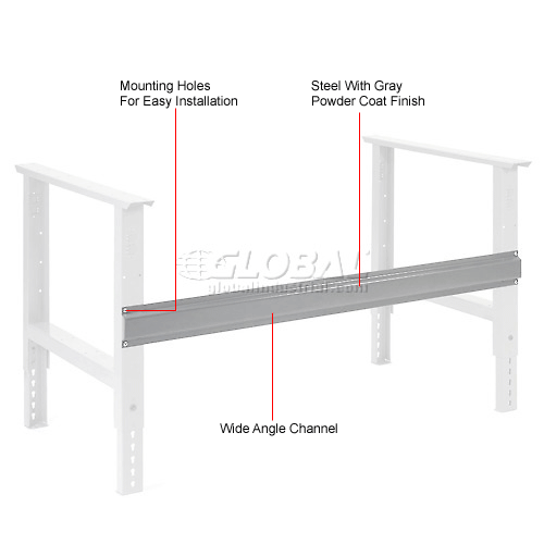 Global Industrial™ Workbench Steel Stringer For C Channel Adj Leg ...