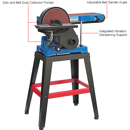 Global Industrial™ Floor Standing Combination Belt & Disc Sander