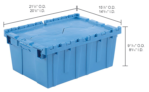 Global Industrial™ Plastic Attached Lid Shipping and Storage Container ...