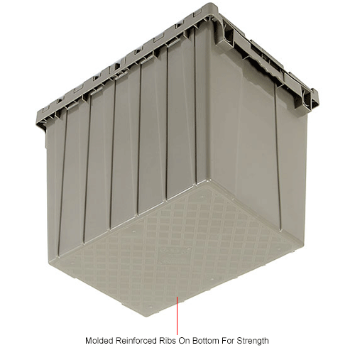 Global Industrial™ Plastic Attached Lid Shipping & Storage Container 21 ...