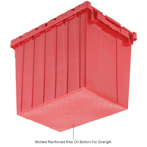 Global Industrial™ Plastic Attached Lid Shipping & Storage Container 21 ...