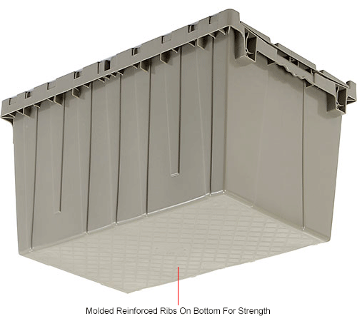 Global Industrial™ Plastic Attached Lid Shipping & Storage Container 25 ...