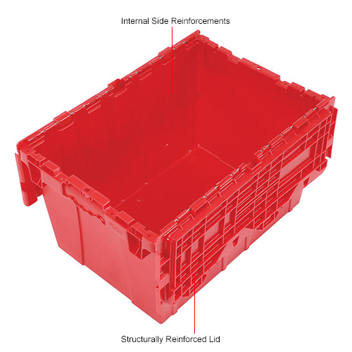 Global Industrial™ Plastic Attached Lid Shipping & Storage Container 23 ...