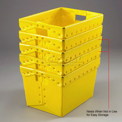 Global Industrial™ Corrugated Plastic Totes - Postal Nesting- No Lid 18 ...