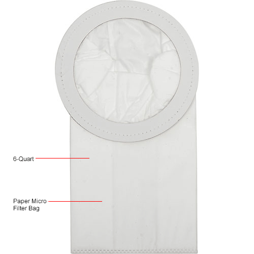 Global Industrial™ HEPA Filter Bag For 6 Quart Backpack, 10 Bags/Pack