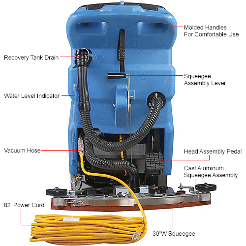 Global Industrial™ Electric Walk-Behind Auto Floor Scrubber, 20 ...