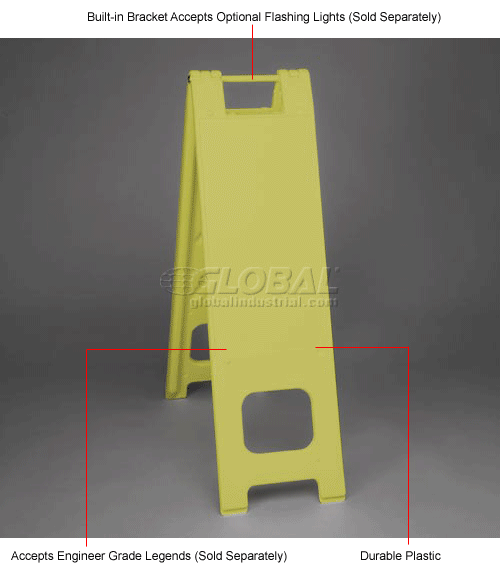Narrowcade Barricade Sign Stand 45" H With 2 Panels No Sheeting - Pkg Qty 2