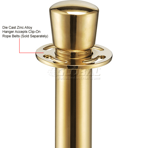 Global Industrial™ Best Value Portable Gold Finished 34" H Post With Base