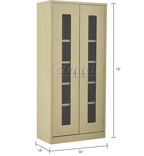 Global Industrial™ Storage Cabinet With Expanded Metal Door Unassembled ...