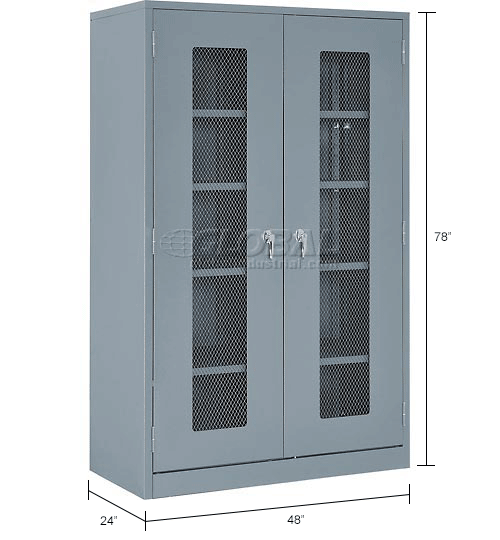 Global Industrial™ Storage Cabinet With Expanded Metal Door Assembled ...