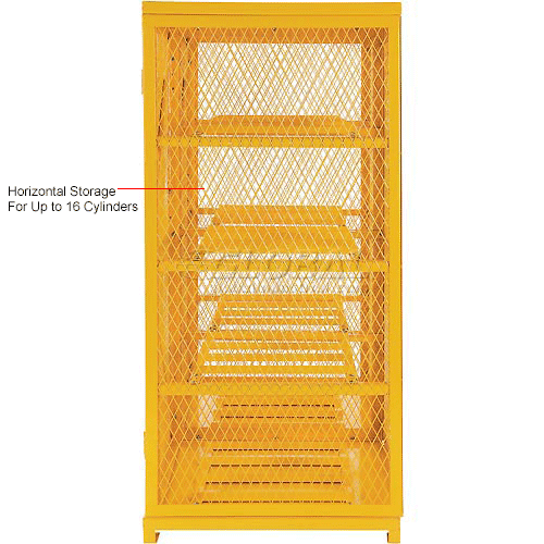 Global Industrial™ Cylinder Storage Cabinet DBL Door Horizontal, 16 ...