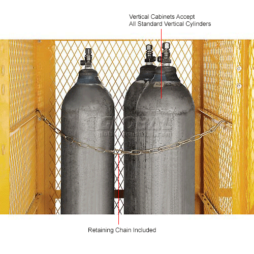 Global Industrial™ Cylinder Storage Cabinet DBL Door Vertical, 18 ...