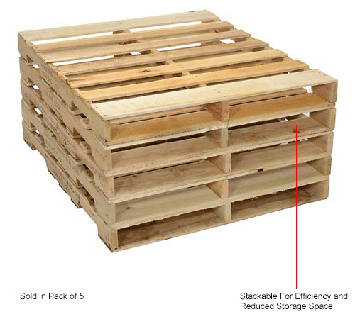 Global Industrial™ Stackable GMA Pallet, New Hardwood, 4-Way, 48"x40 ...