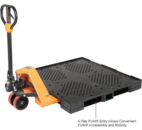 Stackable Automotive Lip Open Deck Pallet, Plastic, 4-Way, 48"x45 ...