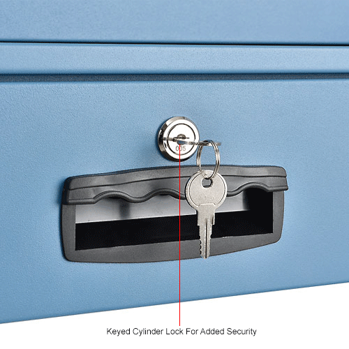 Global Industrial™ Countertop LCD Console Computer Cabinet, Blue