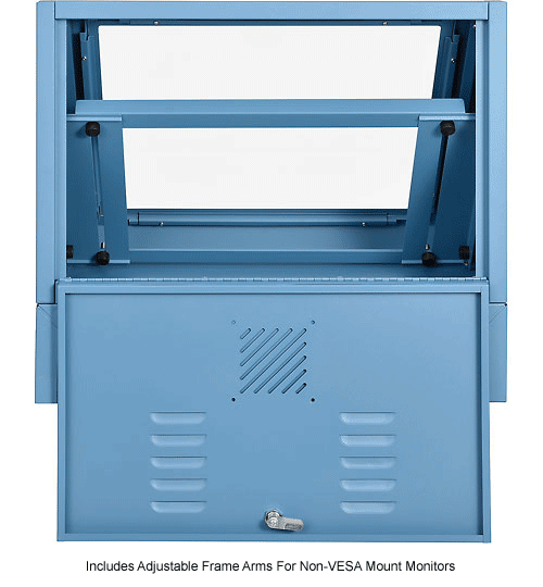 Global Industrial™ Mobile LCD Console Computer Cabinet, Blue