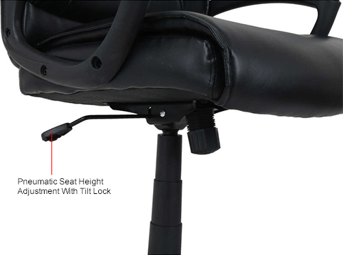 Interion® Antimicrobial Bonded Leather Executive Office Chair With Arms ...