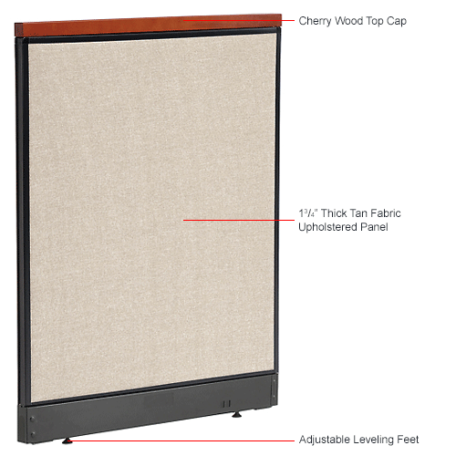 Interion® Deluxe Non-Electric Office Partition Panel with Raceway, 36-1 ...