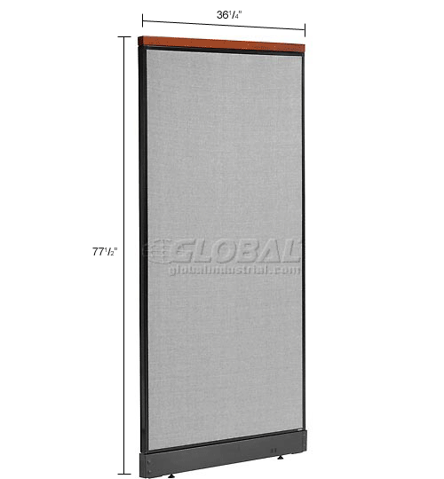 Interion® Deluxe Non-Electric Office Partition Panel with Raceway, 36-1 ...