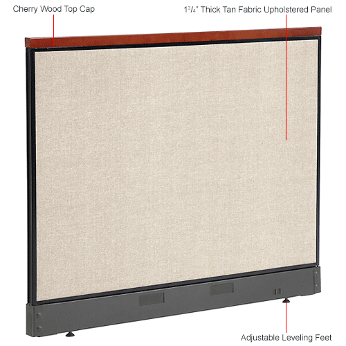 Interion® Deluxe Non-Electric Office Partition Panel with Raceway, 60-1 ...