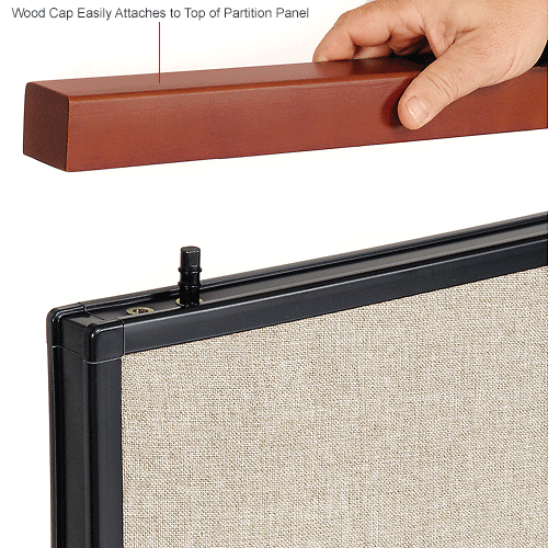 Interion® Deluxe Non-Electric Office Partition Panel with Raceway, 60-1 ...