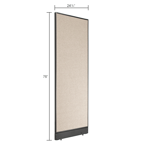 Interion® Non-Electric Office Partition Panel with Raceway, 24-1/4"W x ...