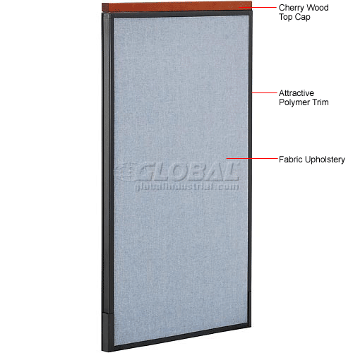 Interion® Deluxe Freestanding 3-Panel Corner Room Divider, 48-1/4"W x ...