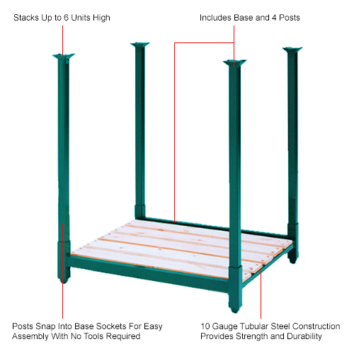Portable Stack Rack 48"W X 48"D X 36"H