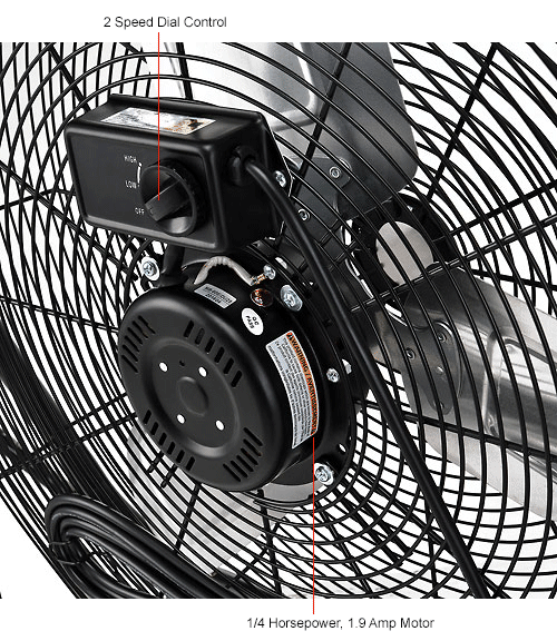 Global Industrial™ 24" Portable Tilt Blower Fan, 7,700 CFM, 1/4 HP, 1 Phase