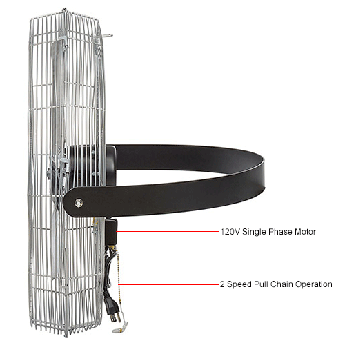 Global Industrial™ 24" Double Arm Loading Dock Fan, 8,000 CFM