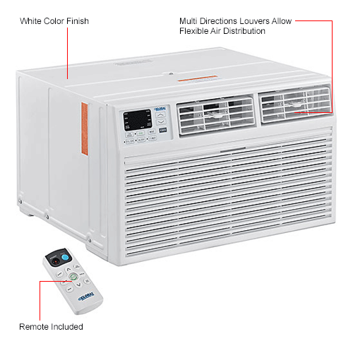 Global Industrial™ Wall Air Conditioner w/ Heat, 810 Watt, 115V, 8000 BTU