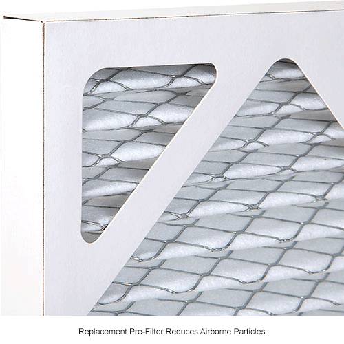 Replacement Pre Filter For Global Industrial Air Scrubber, 2/Pack