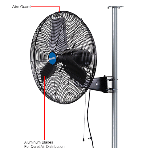 Global Industrial™ 30" Deluxe Oscillating Fan, Pole or Column Mount ...